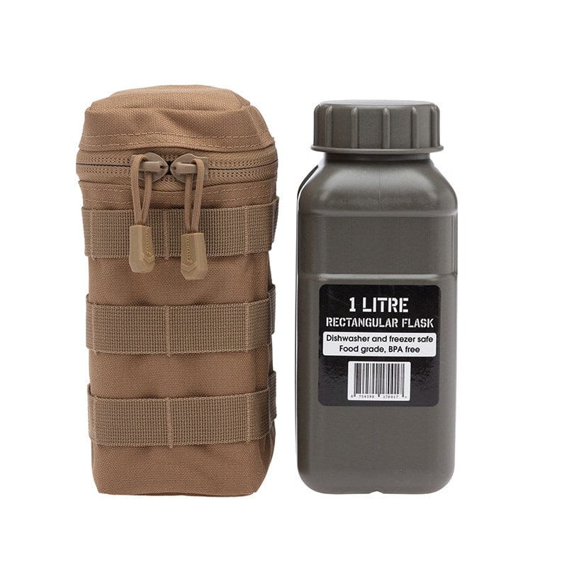 Tactical Water Bottle Holder - VALHALLA 1L MOLLE Flask Pouch